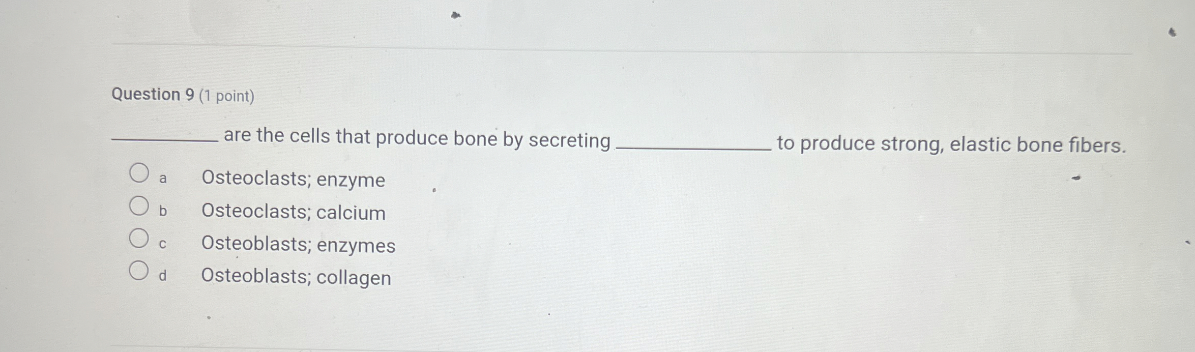 Solved Question 9 (1 ﻿point) ﻿are the cells that produce | Chegg.com