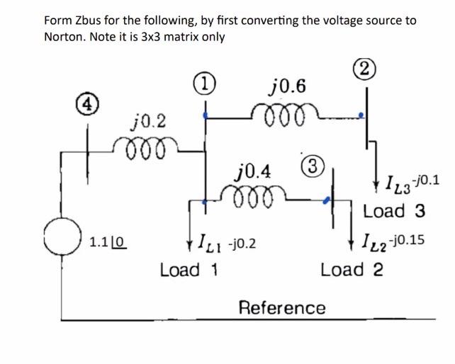 Solved Form Zbus for the following, by first converting the | Chegg.com