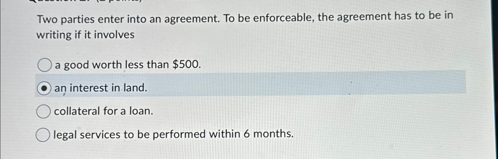 Solved Two parties enter into an agreement. To be | Chegg.com
