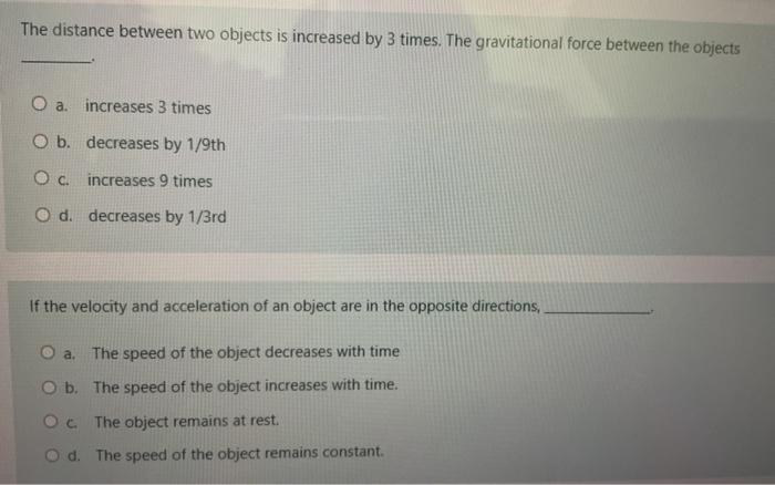 Solved The distance between two objects is increased by 3 | Chegg.com