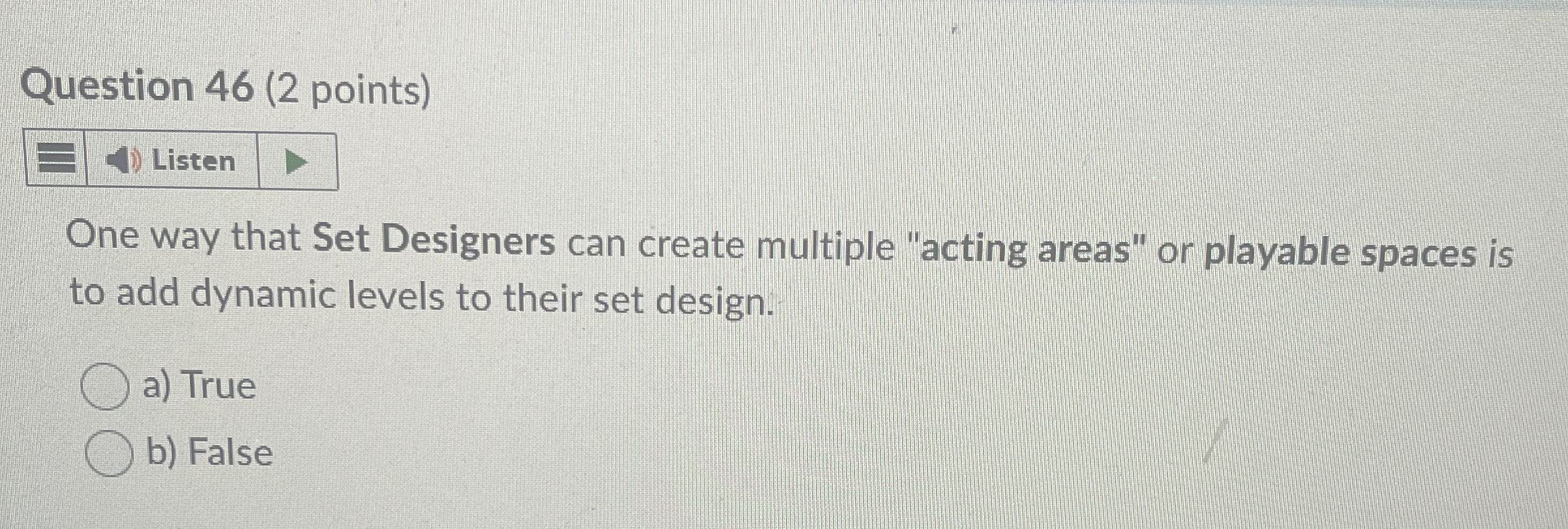 Solved Question 46 (2 ﻿points)ListenOne way that Set | Chegg.com
