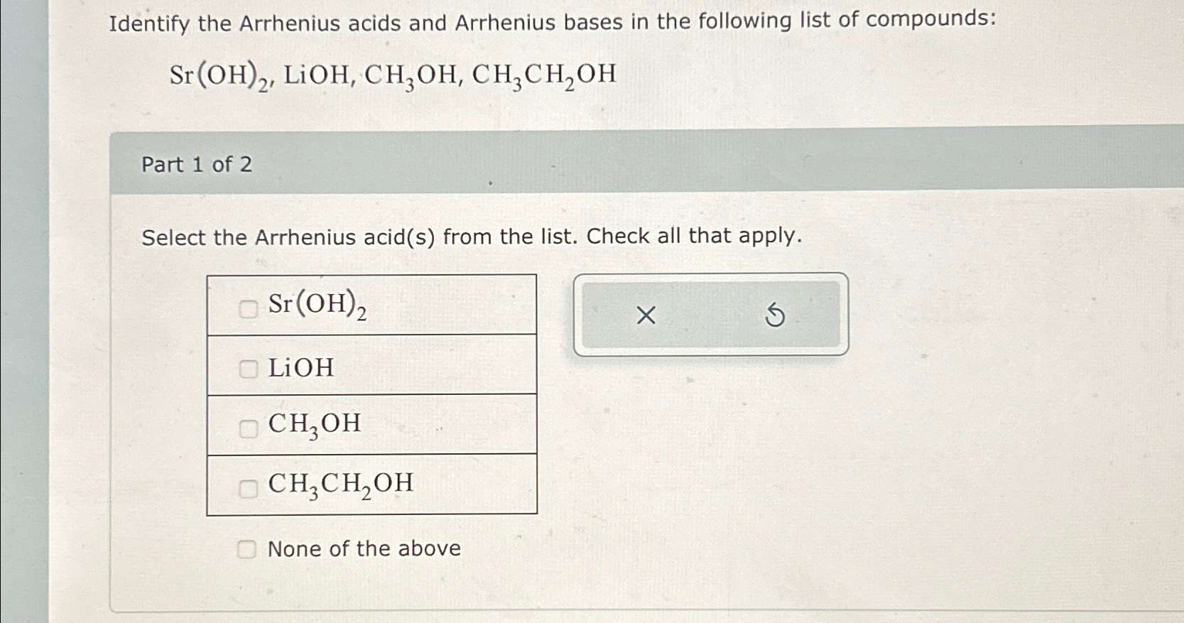 Solved Identify the Arrhenius acids and Arrhenius bases in | Chegg.com