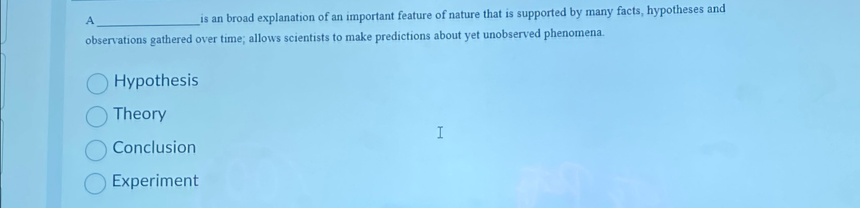 Solved A s ﻿an broad explanation of an important feature of | Chegg.com