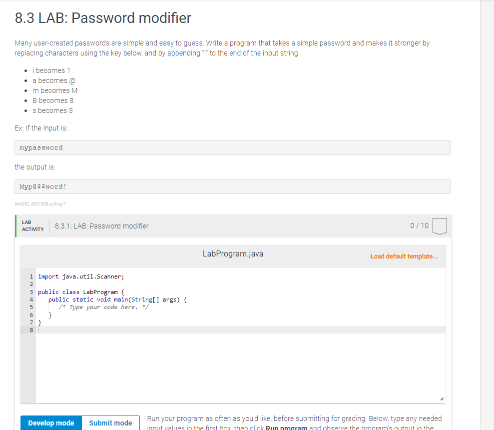 8 3 lab Password Modifiermany User Created