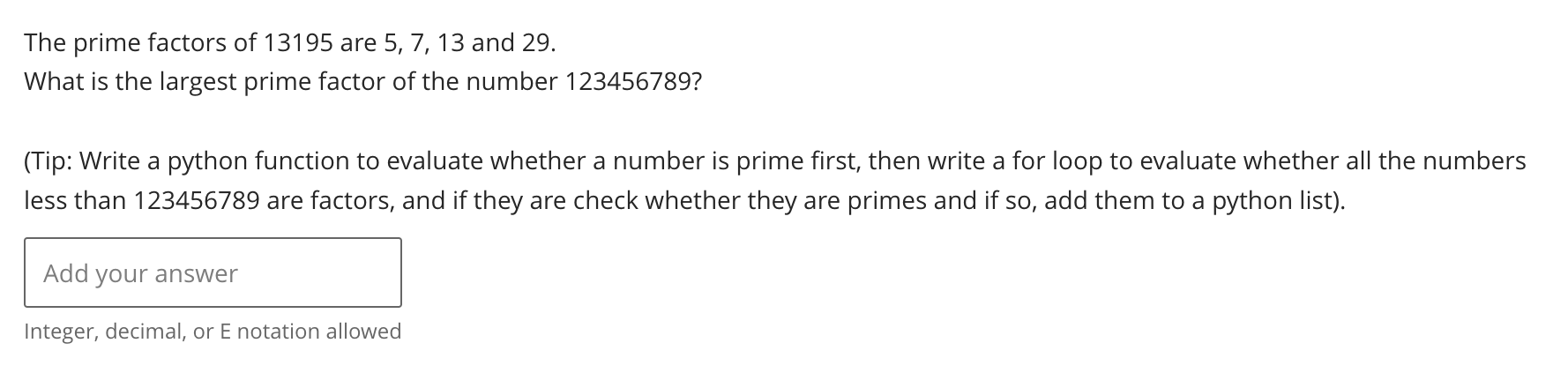 Solved The prime factors of 13195 ﻿are 5, 7, 13 ﻿and 29.What | Chegg.com
