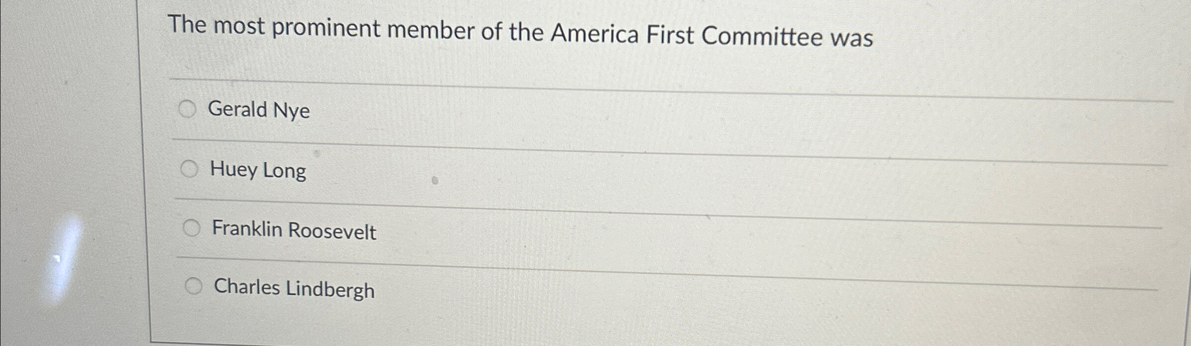 Solved The most prominent member of the America First | Chegg.com
