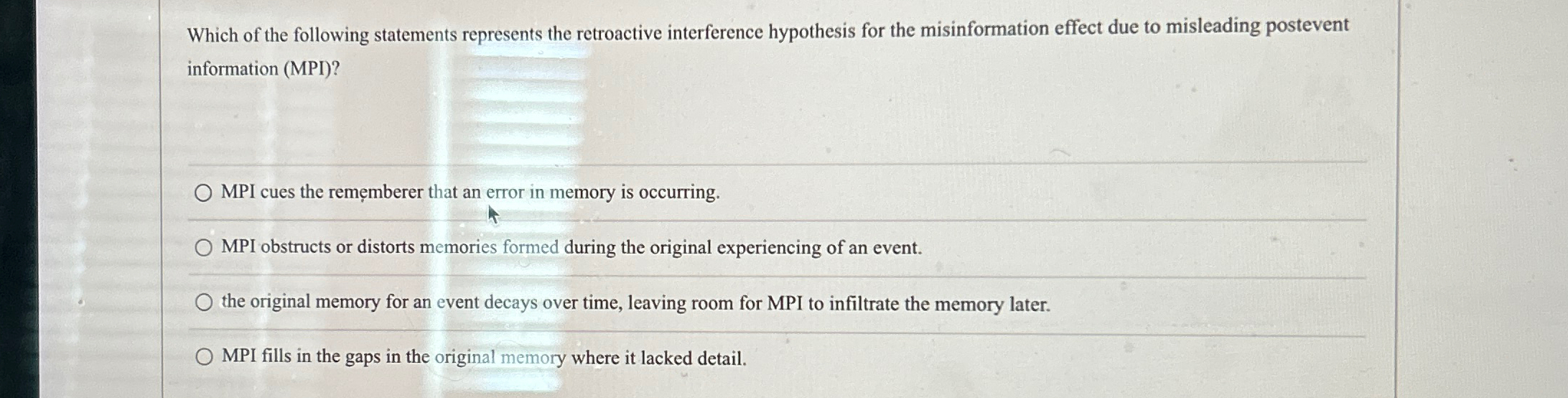 Solved Which of the following statements represents the | Chegg.com