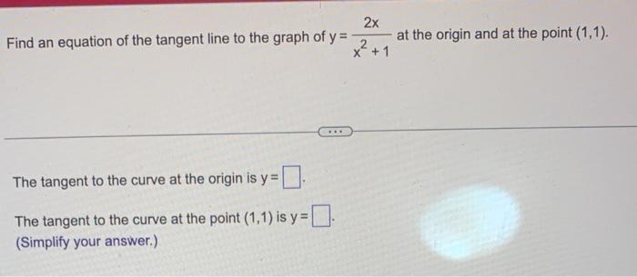 Solved Find an equation of the tangent line to the graph of | Chegg.com