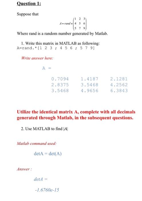 Solved this is a MATLAB project. please do ONLY the last | Chegg.com