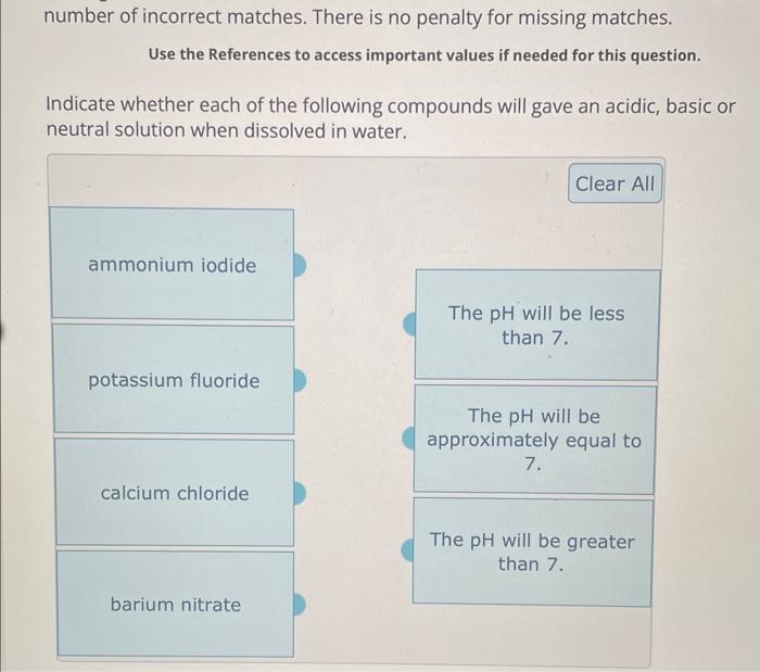 Solved number of incorrect matches. There is no penalty for | Chegg.com