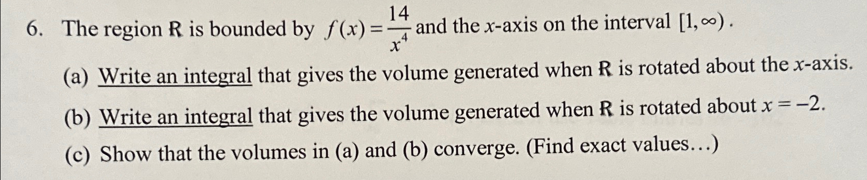 Solved The region R ﻿is bounded by f(x)=14x4 ﻿and the x-axis | Chegg.com