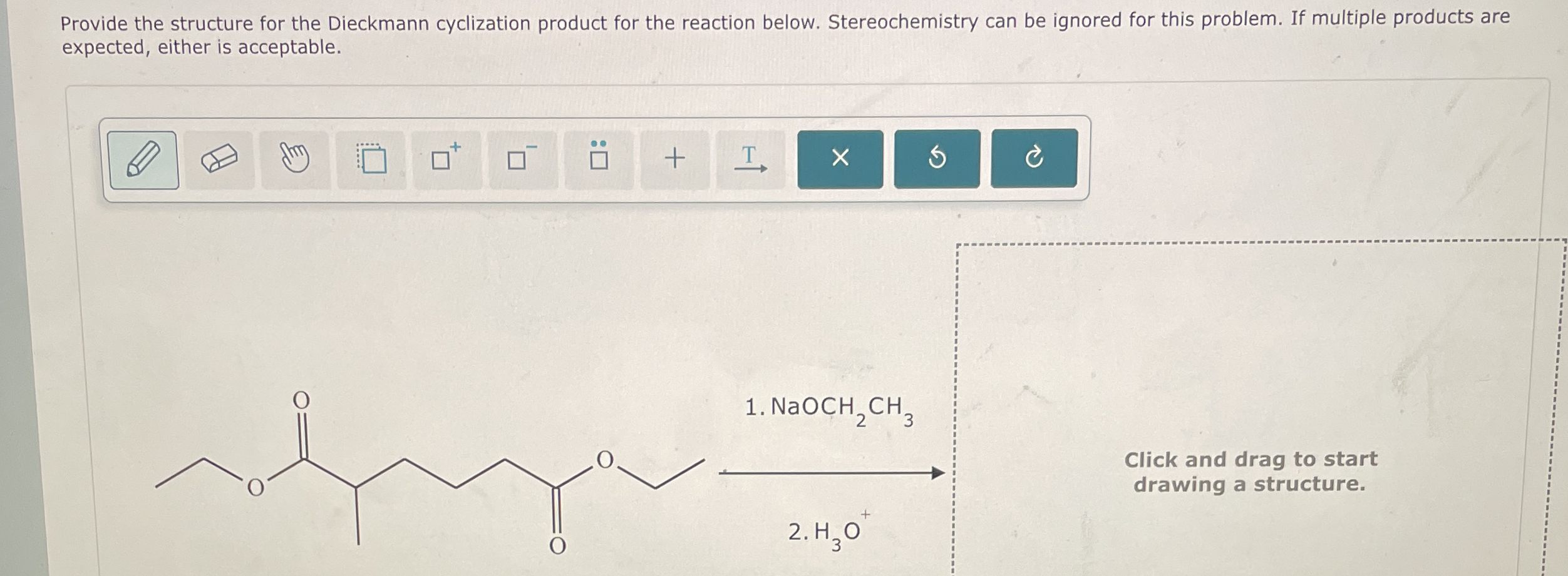 Solved Provide the structure for the Dieckmann cyclization | Chegg.com