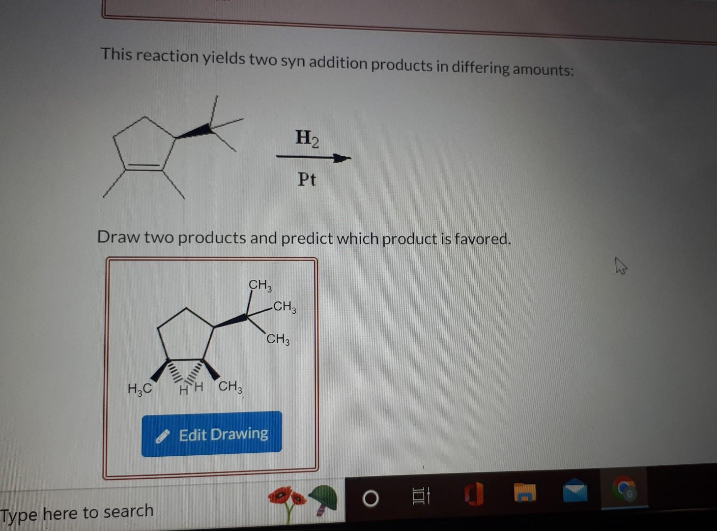 Solved This reaction yields two syn addition products in | Chegg.com
