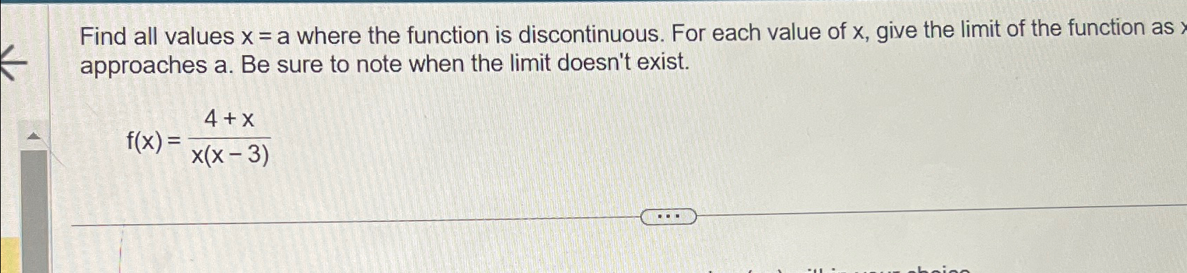Solved Find all values x=a where the function is | Chegg.com