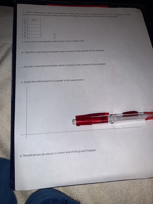 Solved 2. A ball is rolling down a slope. The distance in | Chegg.com