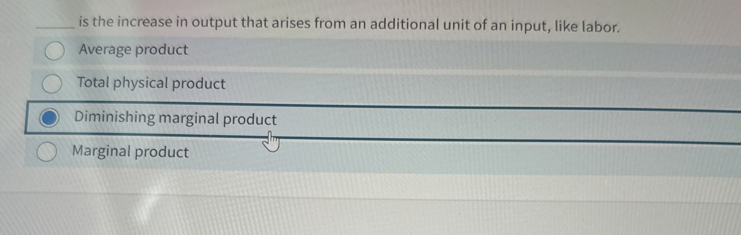 Solved q,is the increase in output that arises from an | Chegg.com