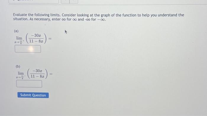 Solved Evaluate the following limits. Consider looking at | Chegg.com