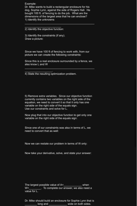 Solved 5) Remove extra variables. Since our objective | Chegg.com