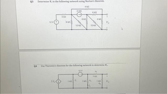 Solved Q1 Use superposition technique to find V0 in the | Chegg.com
