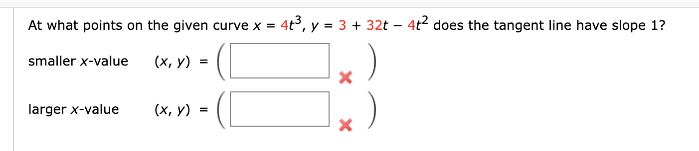 Solved At ﻿what points on ﻿the given curve x=4t3,y=3+32t-4t2 | Chegg.com