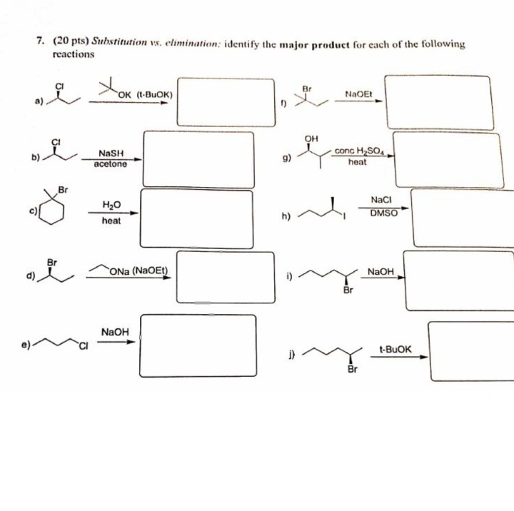 Solved 7. (20 pts) Substitution vs. elimination: identify | Chegg.com