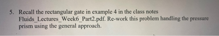 Solved Example 4: Rectangular gate Patm = 0 water at rest | Chegg.com