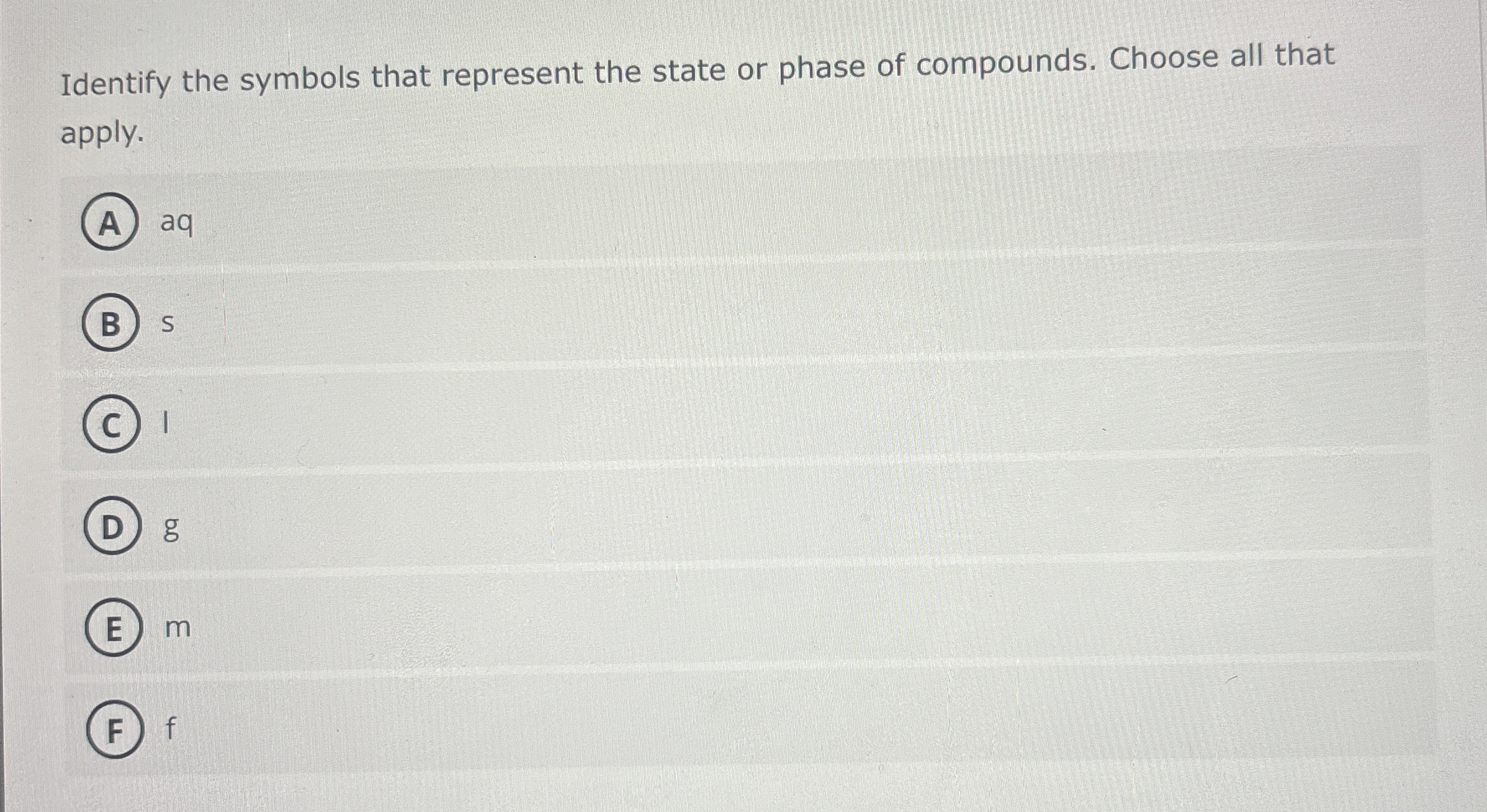 Solved Identify the symbols that represent the state or | Chegg.com