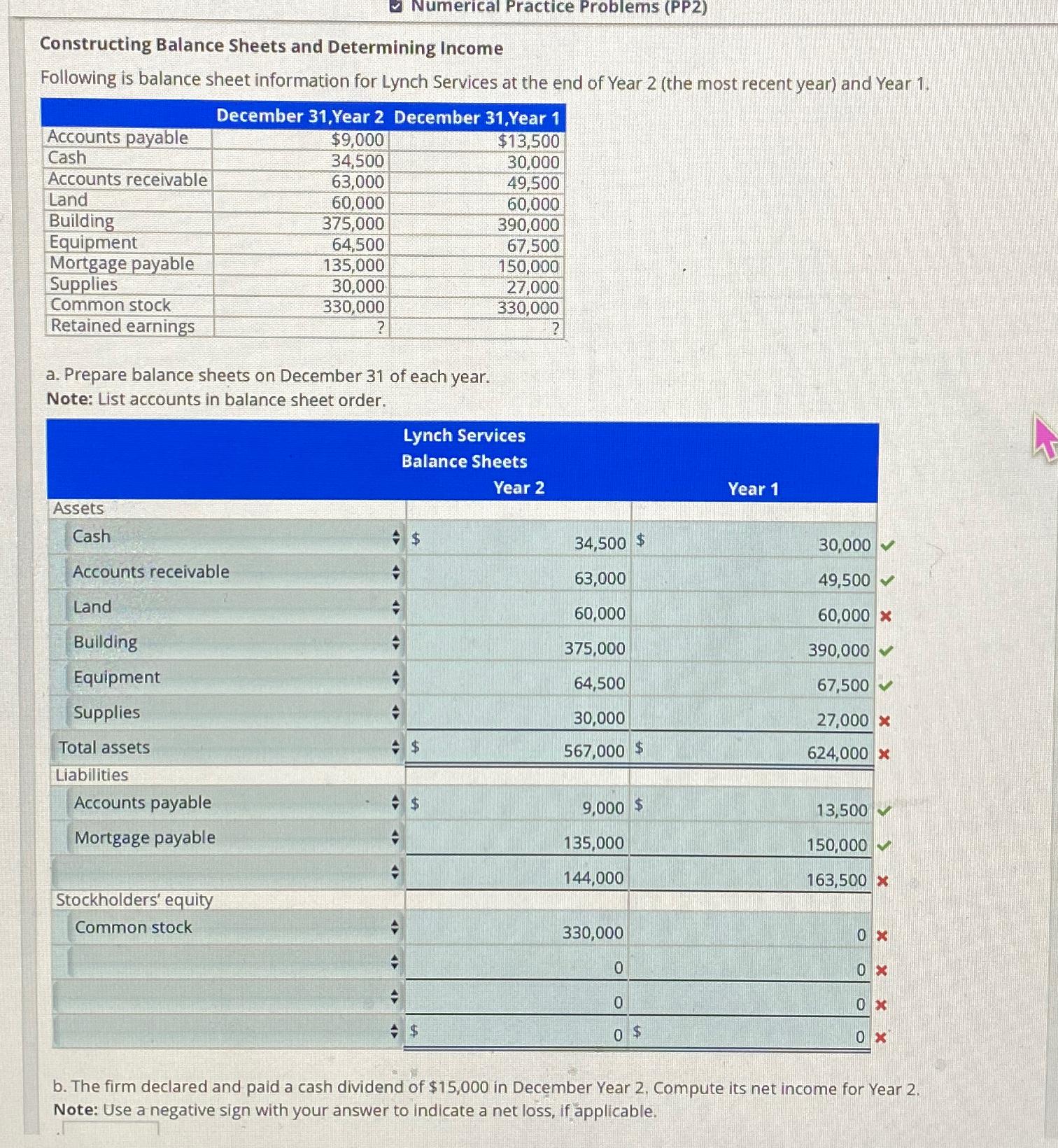 Solved Numerical Practice Problems (PP2)Constructing Balance | Chegg.com