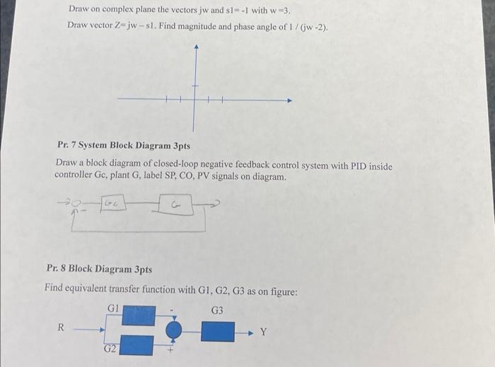 Solved Draw on complex plane the vectors jw and s1=−1 with | Chegg.com