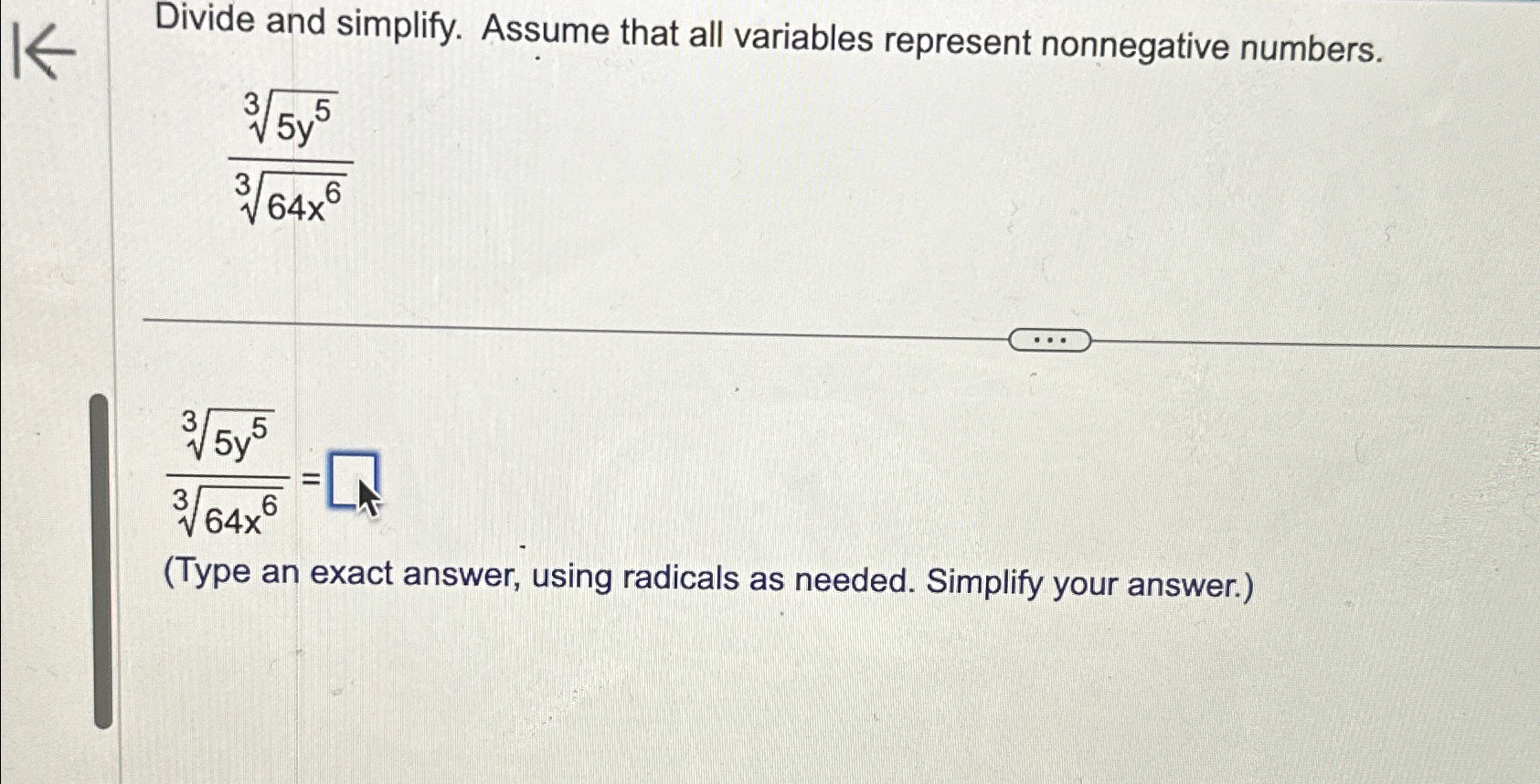 Solved Divide and simplify. Assume that all variables | Chegg.com
