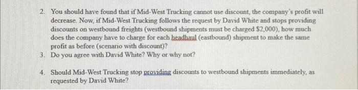 Solved Mid-West Trucking is a medium-sized TL carrier based | Chegg.com