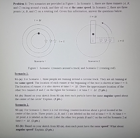 [Solved]: Problem 1: Two scenarios are provided in Figure 1.