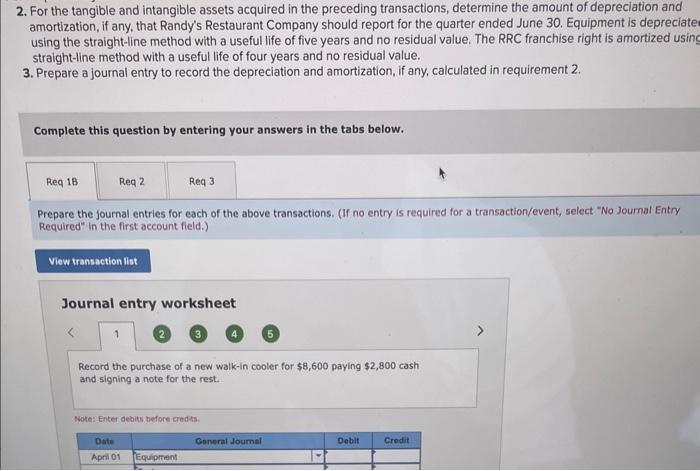 Solved Randy's Restaurant Company (RRC) entered into the | Chegg.com