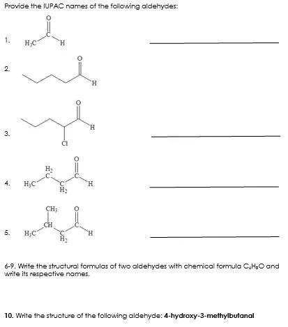 Solved Provide the IUPAC names of the following aldehydes: | Chegg.com