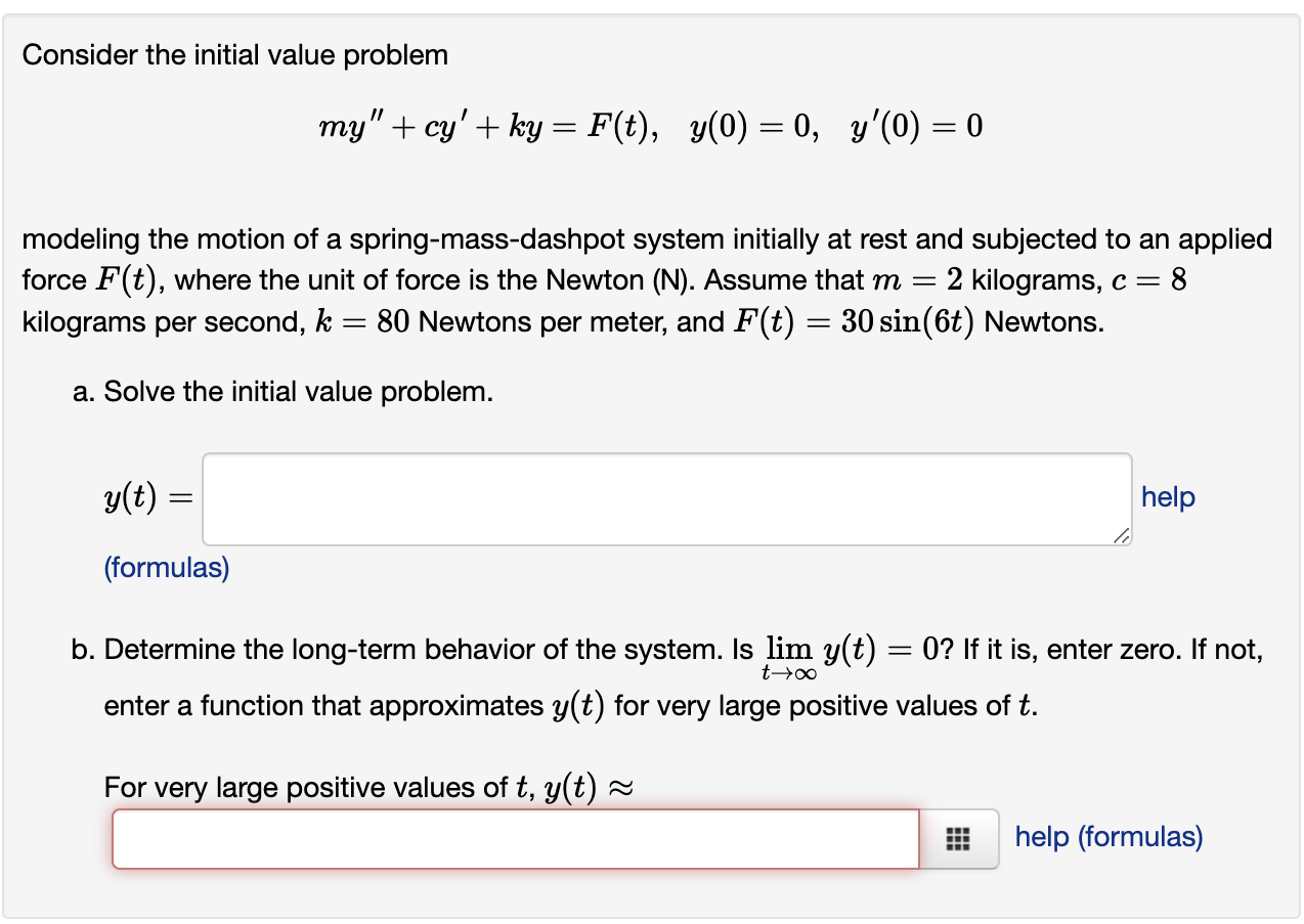 Solved Consider the initial value | Chegg.com