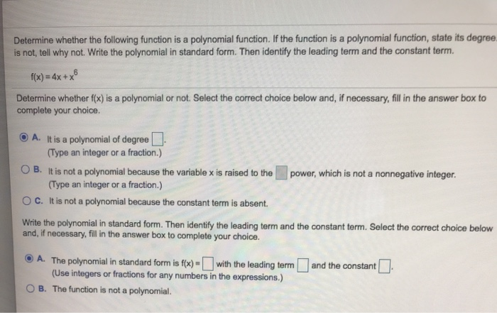 Solved Determine whether the following function is a | Chegg.com