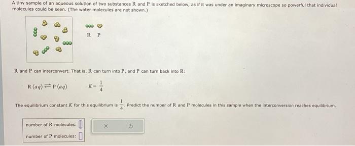 Solved A tiny sample of an aqueous solution of two | Chegg.com