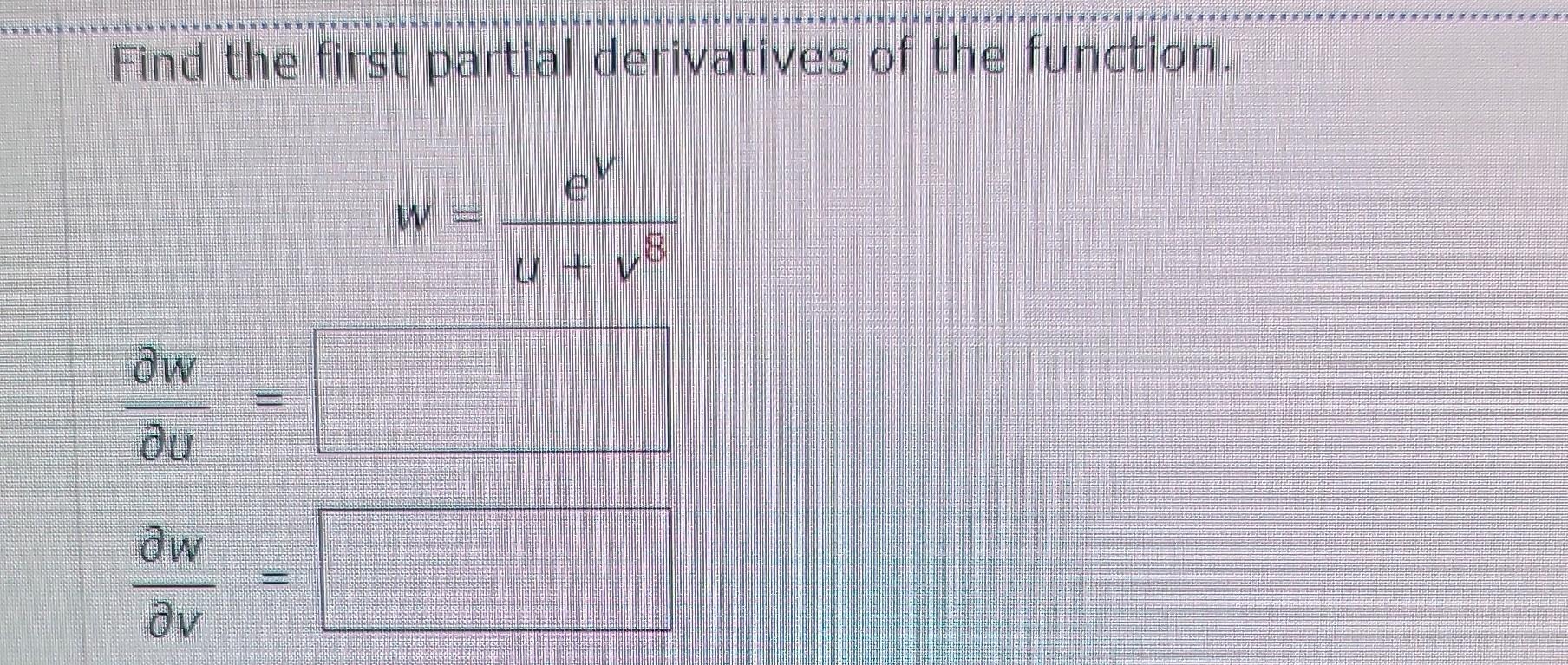 Solved Find the first partial derivatives of the function. | Chegg.com
