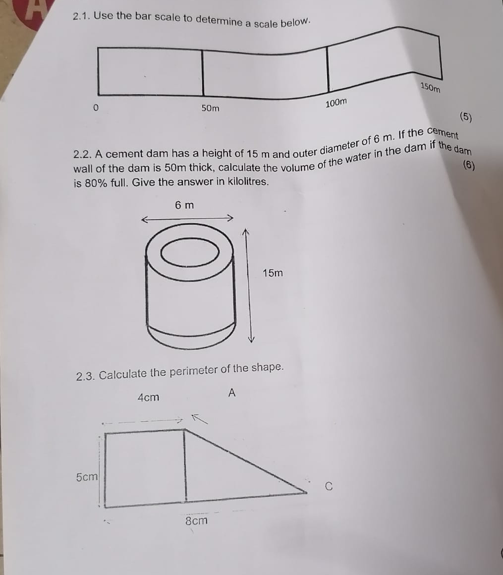 Solved 2.1. ﻿Use the bar scale to determine a omala | Chegg.com