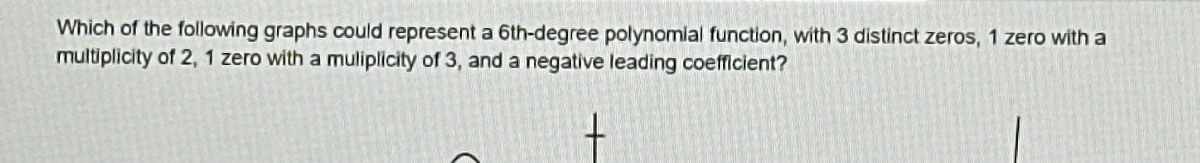 Solved Which of the following graphs could represent a 6 | Chegg.com