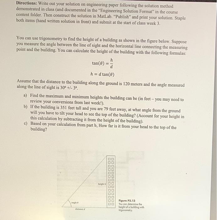 Solved Directions: Write out your solution on engineering | Chegg.com
