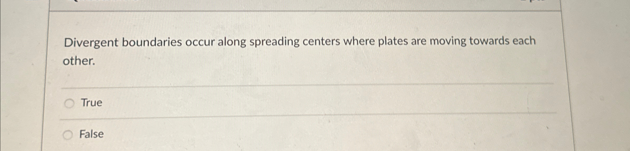 Solved Divergent boundaries occur along spreading centers | Chegg.com