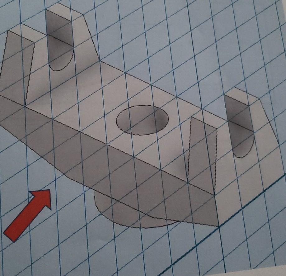 Solved sketching orthographic top, front, and right view | Chegg.com