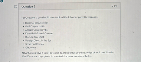 Solved (3)Question 20 ﻿ptsFor Question 1, ﻿you should have | Chegg.com