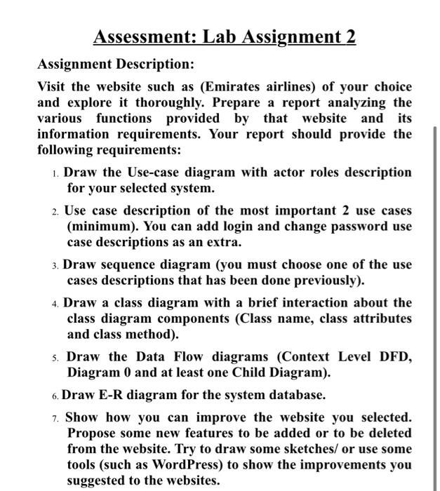 Solved Assessment: Lab Assignment 2 Assignment Description: | Chegg.com