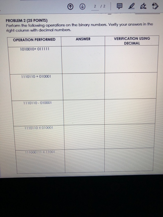 Solved PROBLEM 2 (25 POINTS) Perform the following | Chegg.com