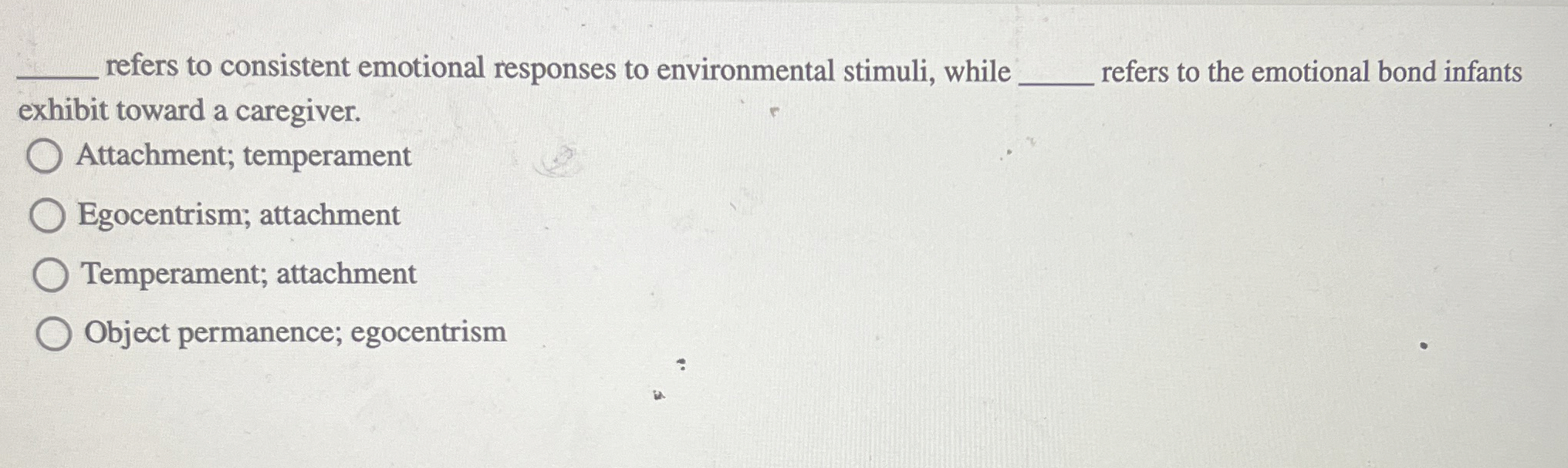 Solved refers to consistent emotional responses to | Chegg.com