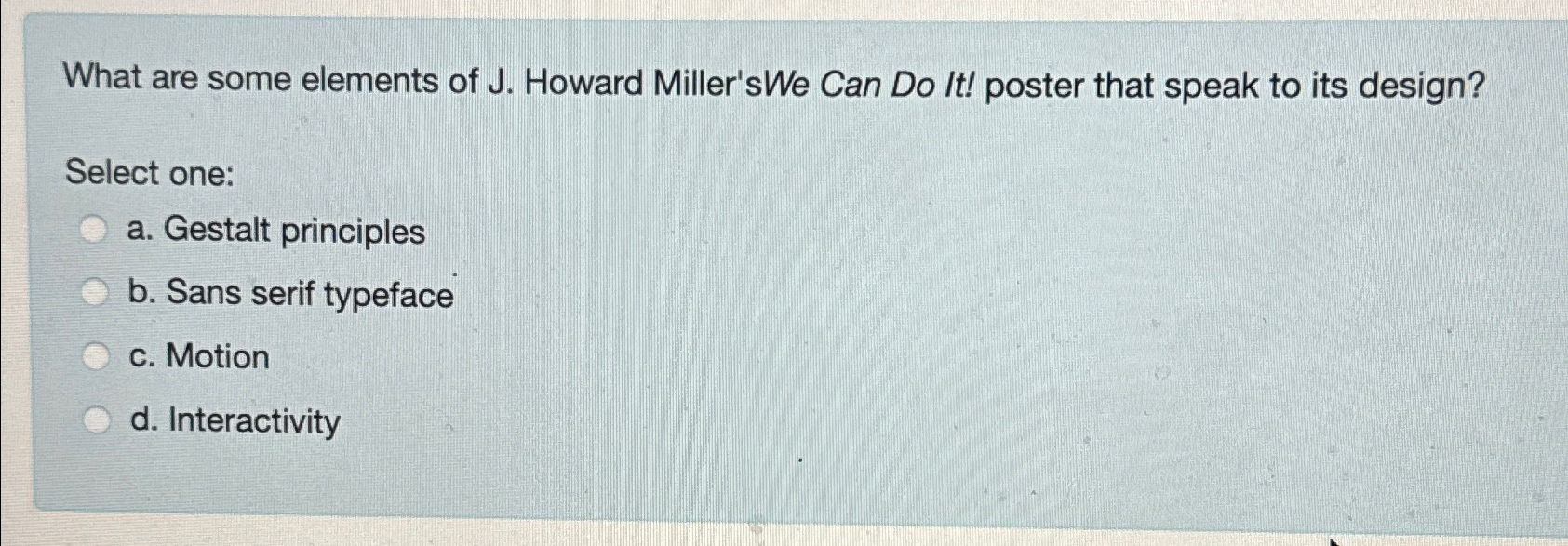Solved What are some elements of J. ﻿Howard Miller'sWe Can | Chegg.com