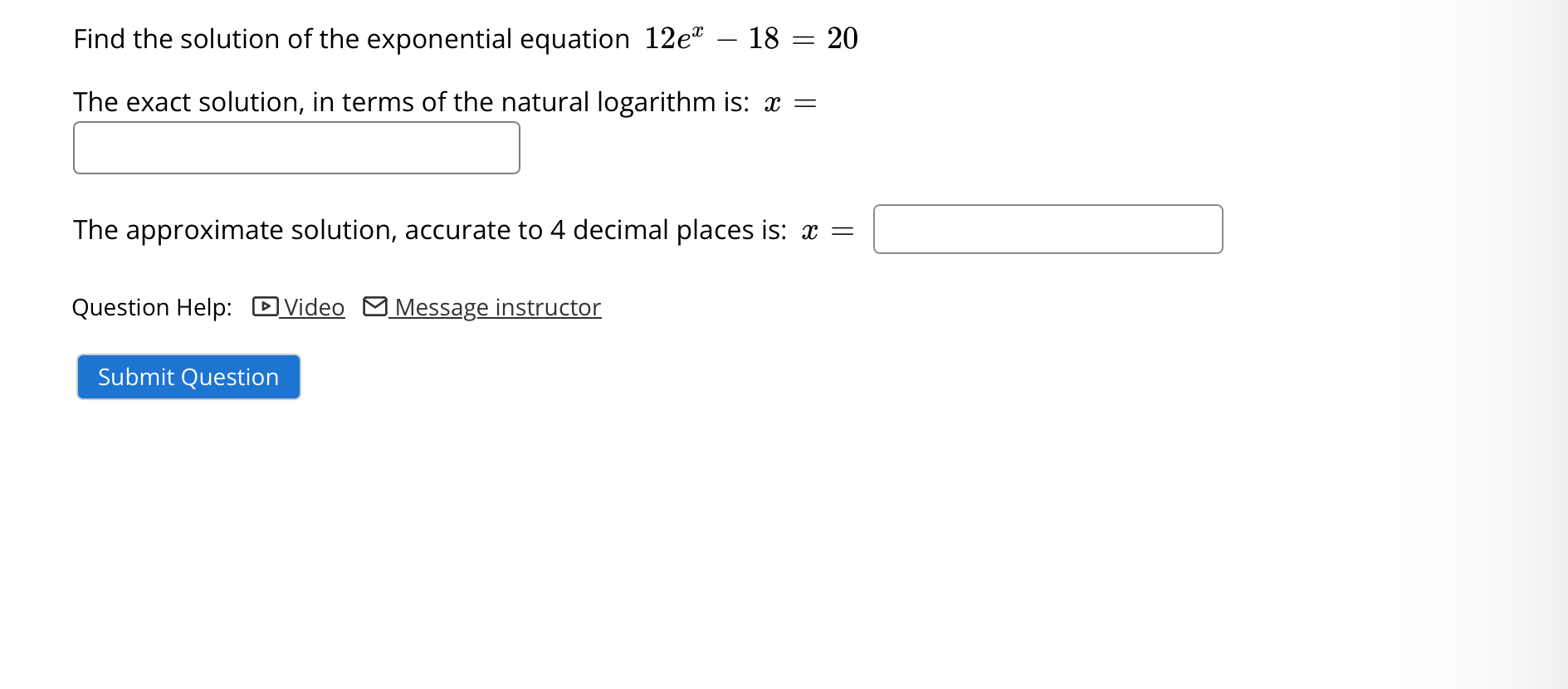 Solved Find The Solution Of The Exponential Equation