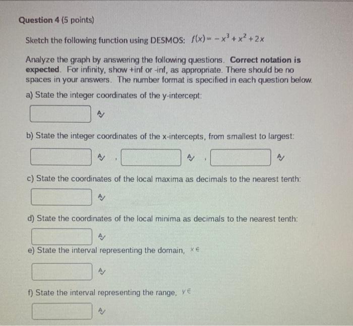 Solved Sketch the following function using DESMOS: | Chegg.com